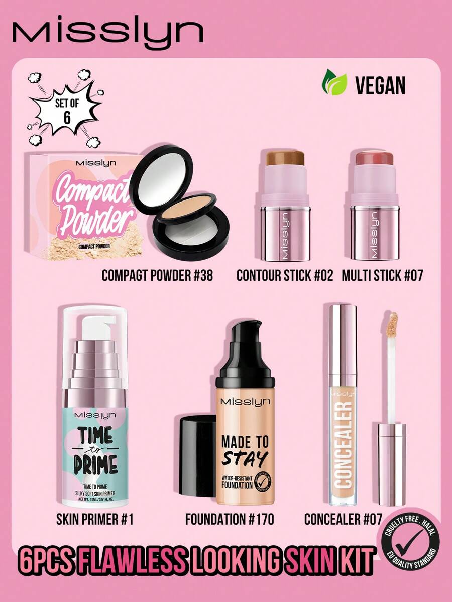 MISSLYN-6PCS Flawless Looking Skin Kit,You Glow Girl! Multi Stick ...