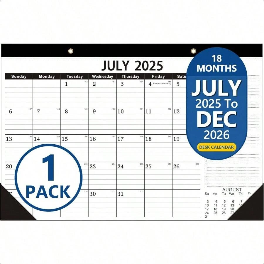 Desk Calendar 20252026Calendar 20252026 July 2025 To Dec 2026 Desk ...