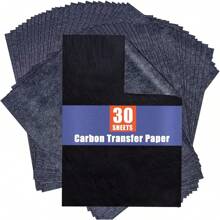Carbon Paper Tracing Graphite Transfer-Paper - PSLER 30 Pcs Black ...