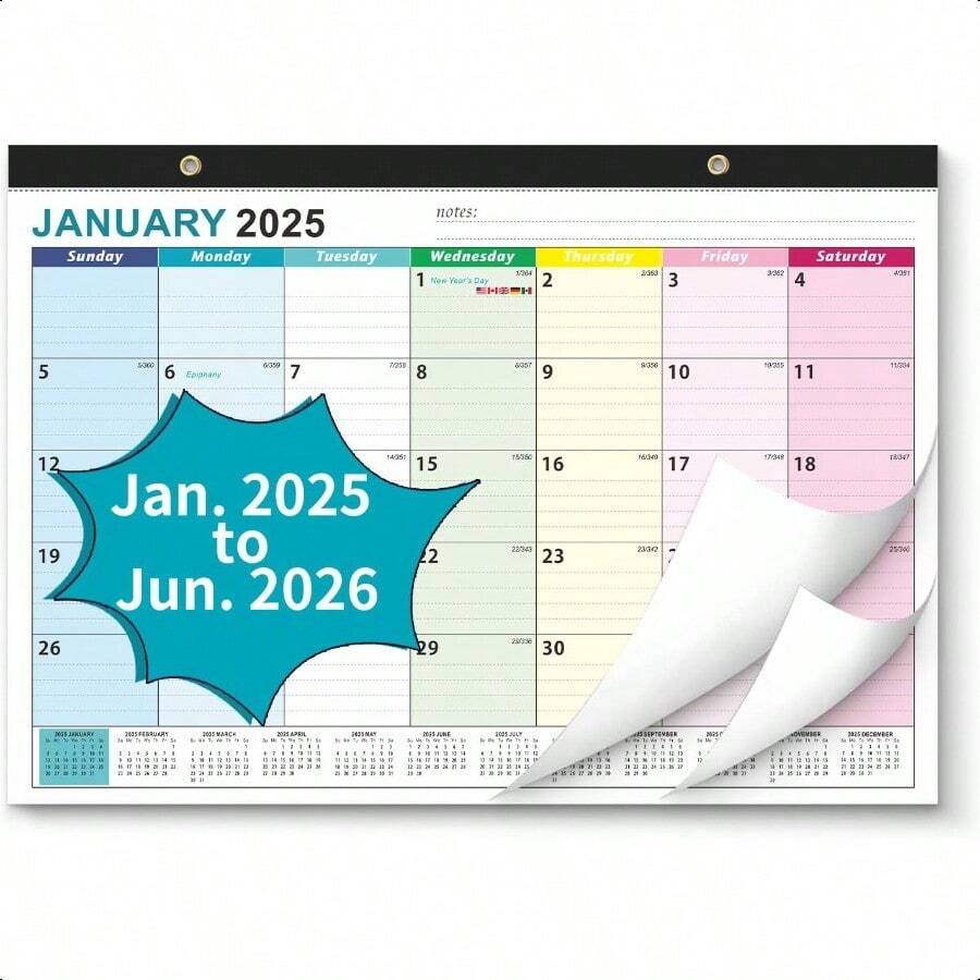Desk Calendar 20252026 Wall Calendar 20252026 Covers January 2025 To ...