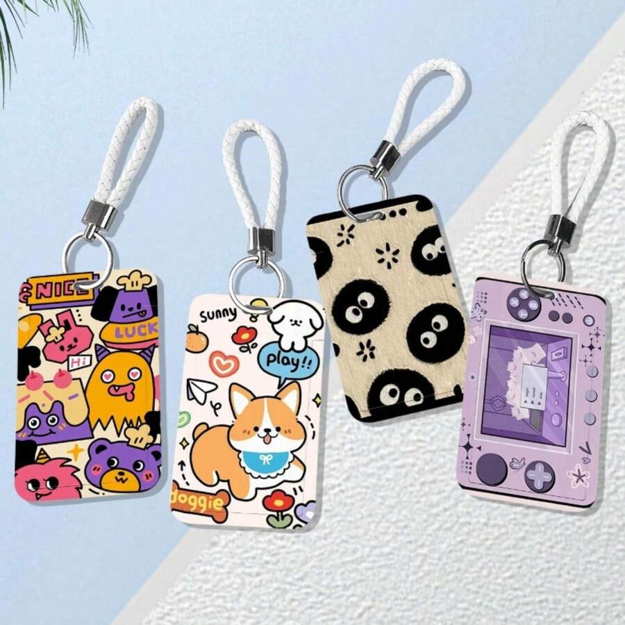 1PC Vertical Leather Shoulder Strap Card Holder Built-In Creative Card ...