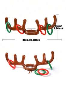 4set-Christmas Games, Inflatable Reindeer Antler Ring Toss Game ...