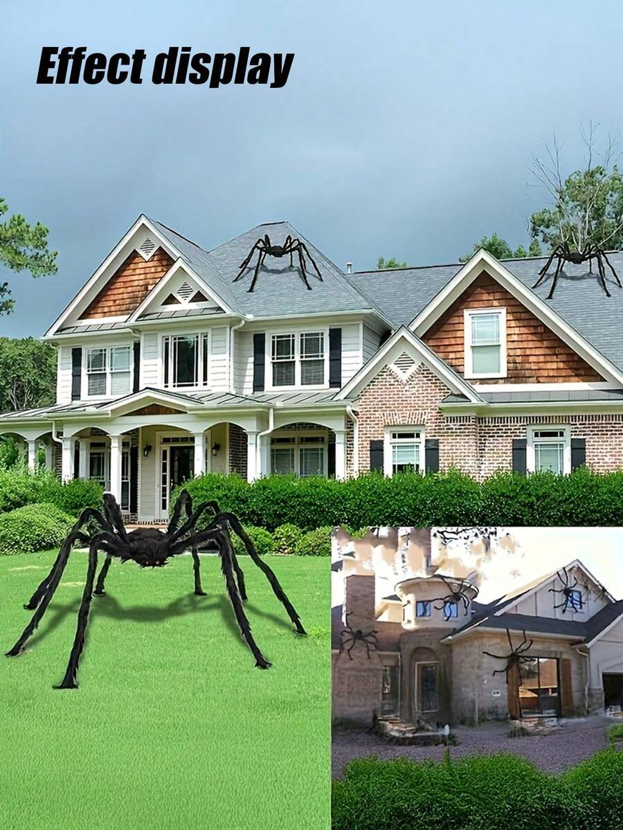 1pc 59in Halloween Black Spider Large Outdoor Decoration, Giant ...
