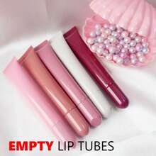 1/5PCS 10ml Empty PE Plastic Pink Brown Lip Gloss Tubes Lip Oil ...