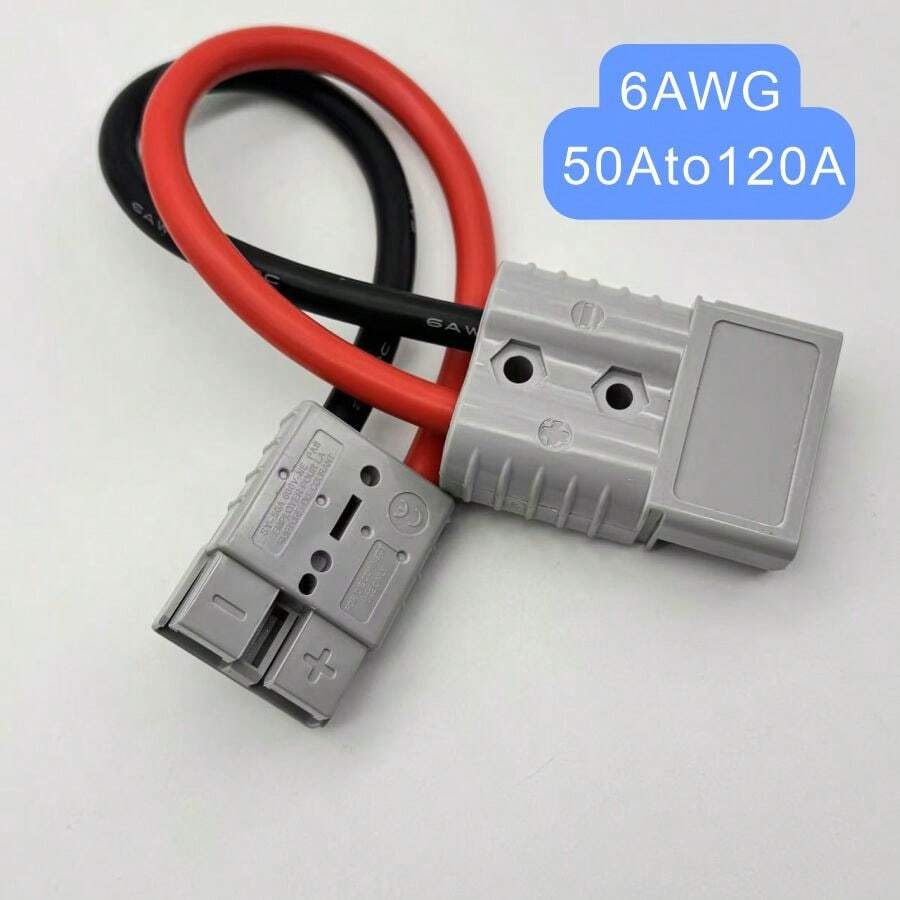 Anderson 50A Plug Matching 8AWG Pure Copper Extension Cord Installation ...