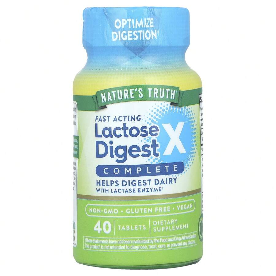 Nature's Truth Fast Acting Lactose Digest X™ Complete, 40 Tablets (90 ...
