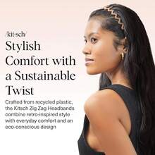 2 PCS Non-Slip Grip Headbands With Comb Teeth For Women, Zig Zag ...