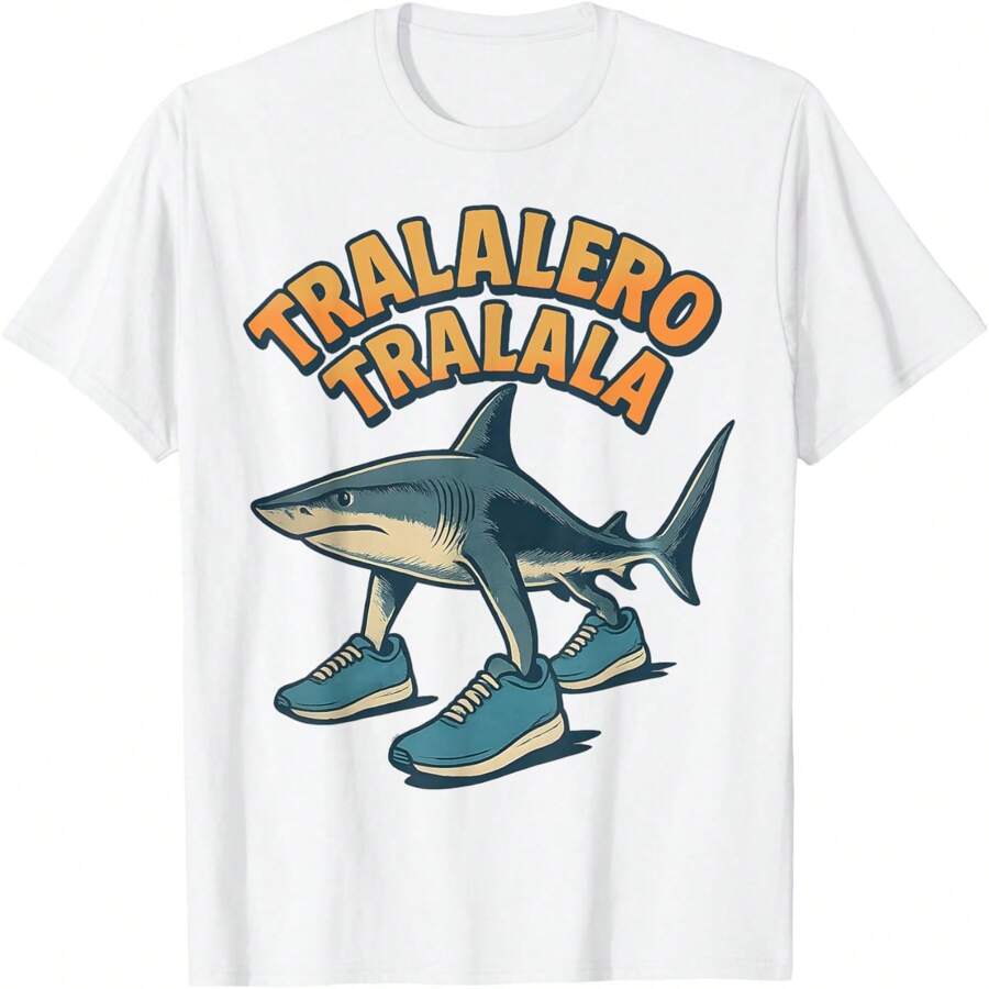 Tralalero Tralala Shark Brainrot Italian Brainrot Meme T-Shirt; | SHEIN