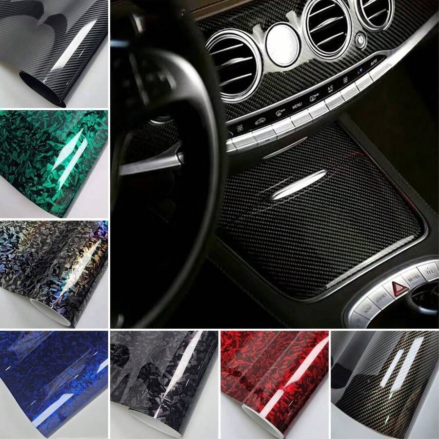 Carbon Fiber Vinyl Film 3D/6D Matte Effect High Gloss Motorcycle Body ...