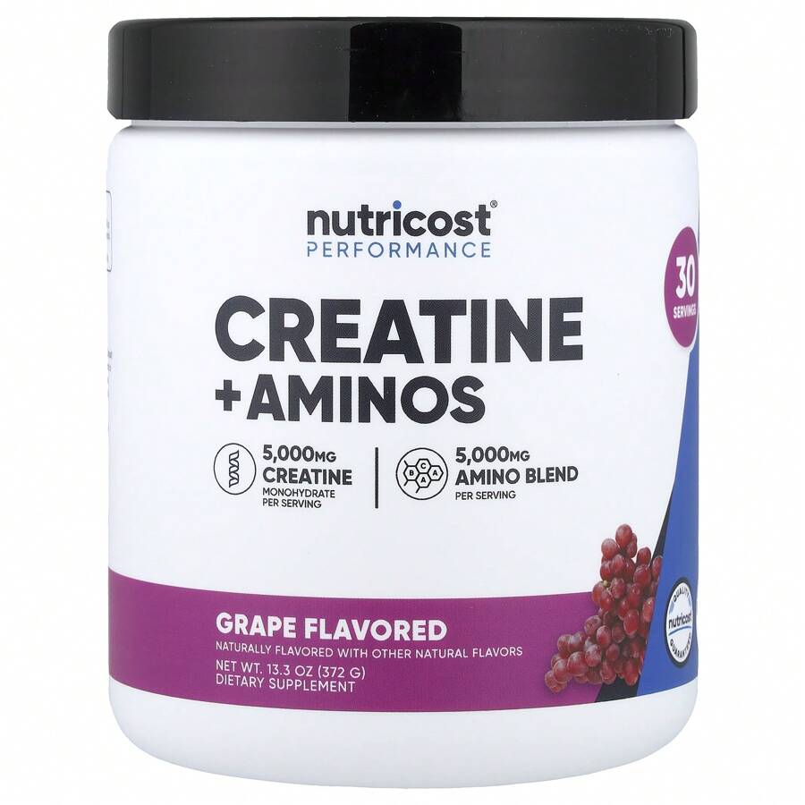 Nutricost Performance, Creatine + Aminos, Grape, 13.3 Oz (372 G ...