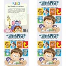 Animals Deep Fun Learning Book For With Jumbo Flash Cards. Thai English ...