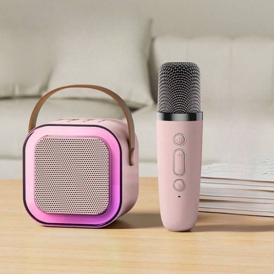 MINI BOCINA PORTATIL PARA KARAOKE CON MICROFONO LUZ RGB | Moda de Mujer ...