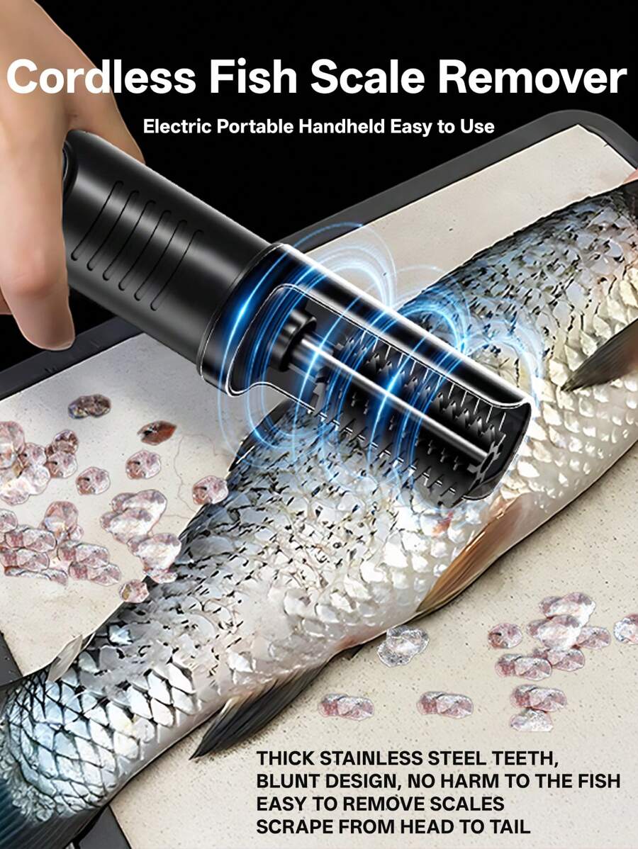 HYUNDAI Electric Fish Scale Remover, Fast Remove Fish Skin Brush ...