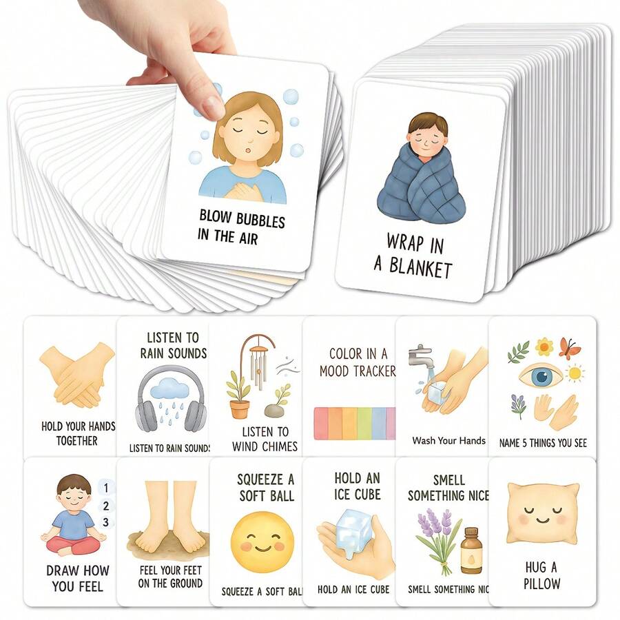 49pcs Mindful Moments Flash Cards - Mindfulness And Self-Care ...