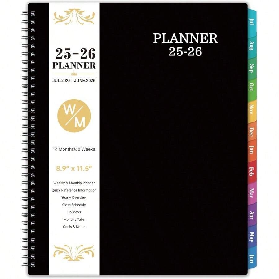 2025 Planner 20252026 July 2025 June 2026 8.9" X 11.5" Weekly Monthly ...