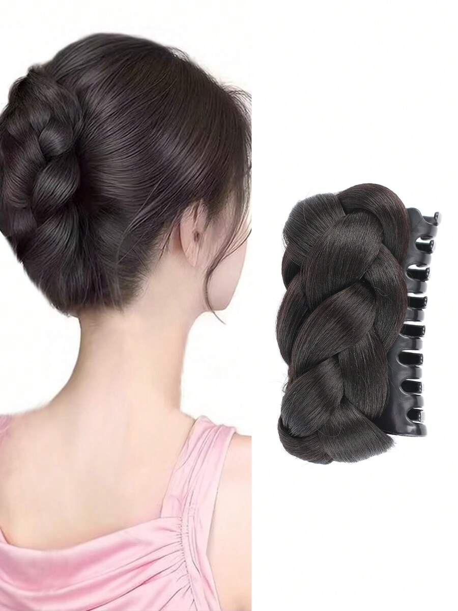 Braid Updo Claw Clip Messy Bun Hair Piece Synthetic Hair Buns Braid ...