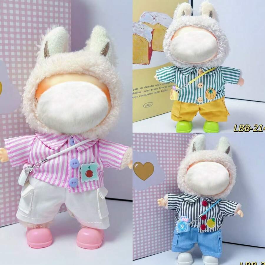 [เสื้อผ้าเท่านั้น] สำหรับเสื้อผ้าตุ๊กตา LABUBU รุ่นที่ 1, 2, 3 จี้รูปเร ...