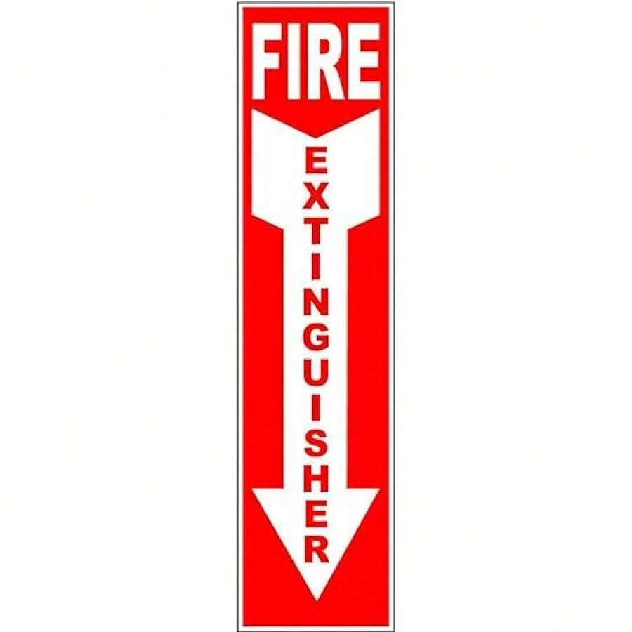 5 Pcs Fire Extinguisher Sign: 4 X 12 Inches - Safety Equipment Signs ...
