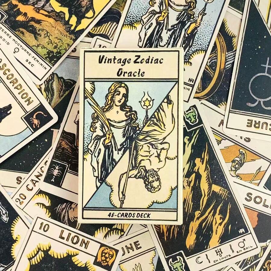 Mythical Zodiac Oracle System - Vintage-Themed Tarot Cards With ...