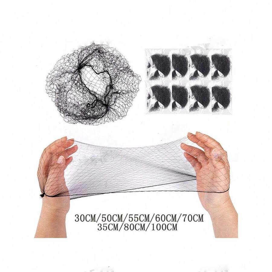10pcs Black Ultra-Thin High Elasticity Invisible Hair Nets, Suitable ...