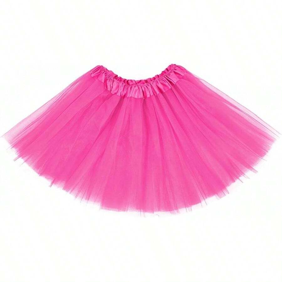 4 Layers Tutu For Tulle Ballet Dance Skirts Princess Fluffy Kids Dress ...