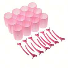 Hair Rollers 12pcs Heatless Self Grip Hook And Loop Curlers, 12 Hair ...