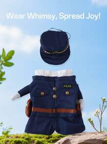 1pc Pet Dog Funny Costume, Halloween Cosplay Outfit, Uniform Disguise ...