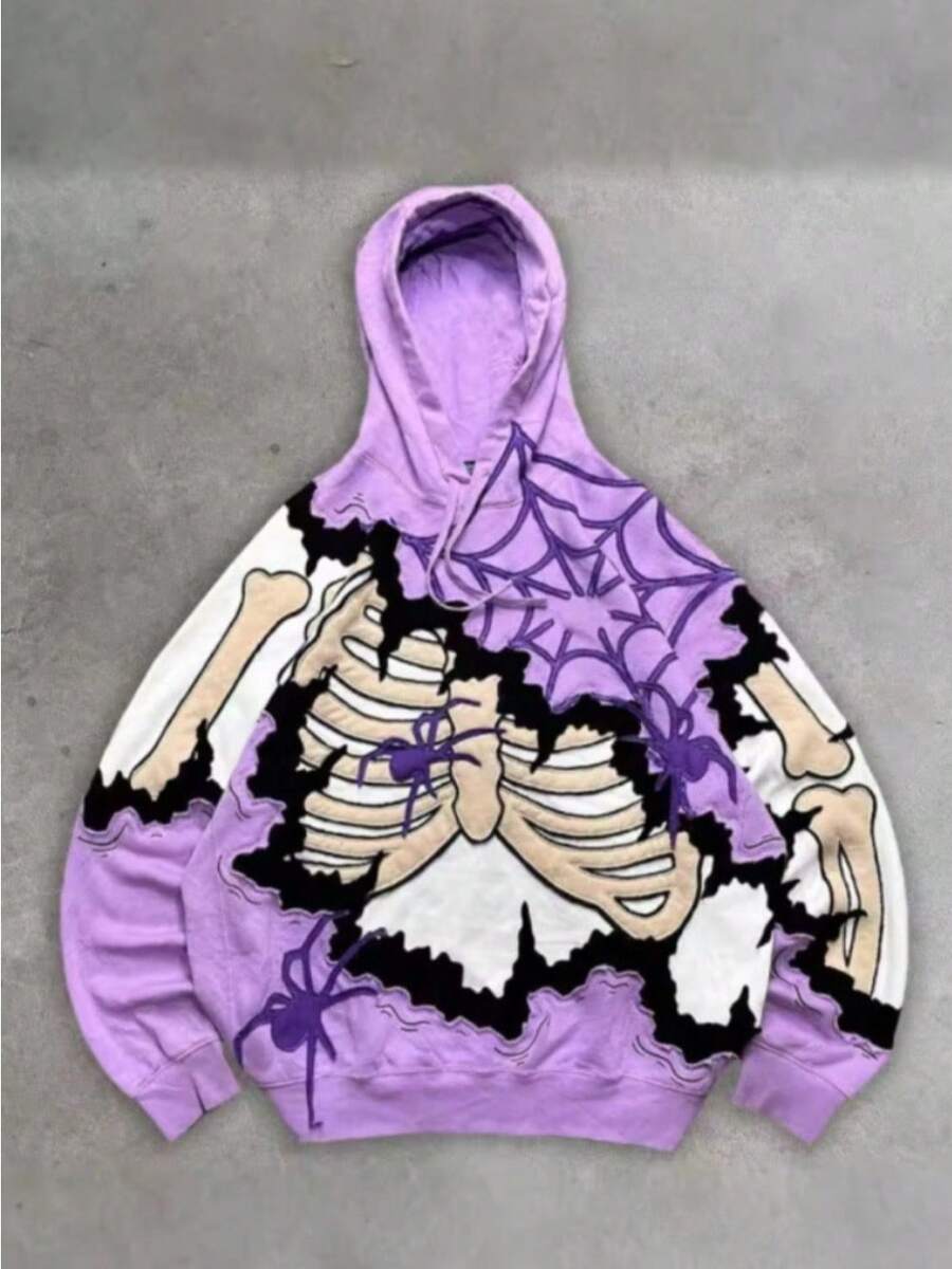 2025 New Skull Skeleton Print Sweater | SHEIN USA
