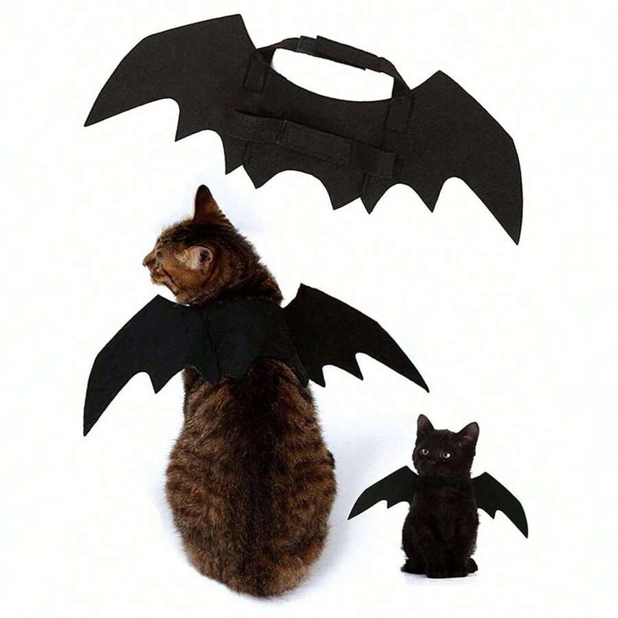 Pet Costume Accessories - Black Bat Wings, Stylish Pet Bat Costume ...