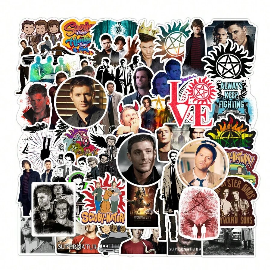 Warner Bros 50PCS Classic TV Show Supernatural Sticker Cartoon Graffiti ...