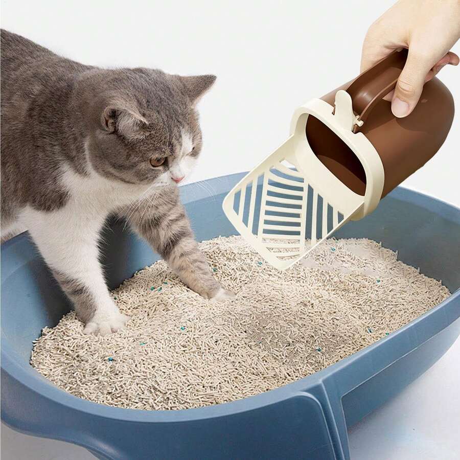 Thickened Cat Litter Spatula With Bucket, Cat Poop Spatula, Pet ...
