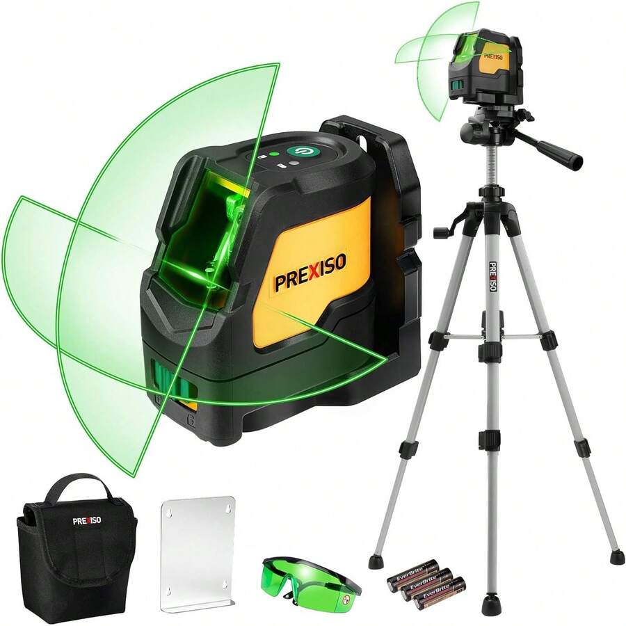 Prexiso Laser Level With Tripod, IP54 Professional 150 Wide Angle ...
