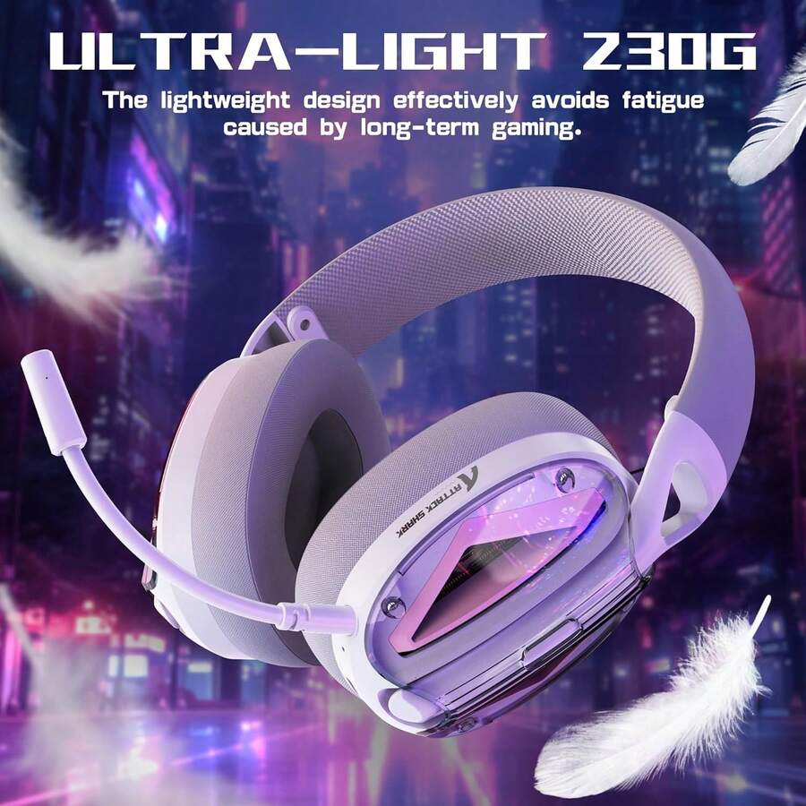 ATTACK SHARK ATTACK SHARK L60 Lightweight Wireless Gaming Headset Over ...
