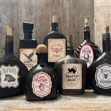 12 Pcs Asymmetrical Bottle Labels, Potion Labels, Vintage Gothic ...
