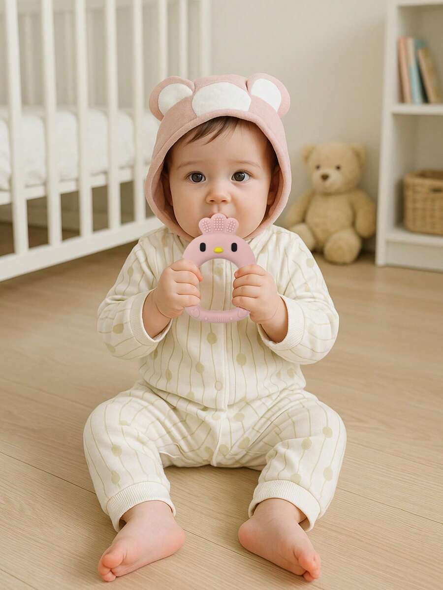 1pc Cute Chicken Shaped Baby Teether, Adorable Animal Design Infant ...