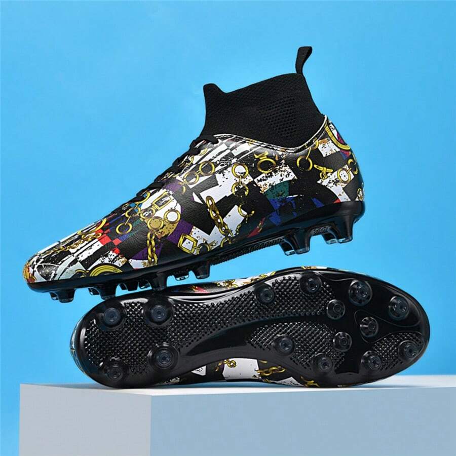 Men's Outdoor Soccer Cleats, Comfortable, Non-Slip, High-Top ...