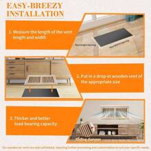 4x10 Inch White Oak Wood Floor Register Vents Cover - Drop In Vent ...