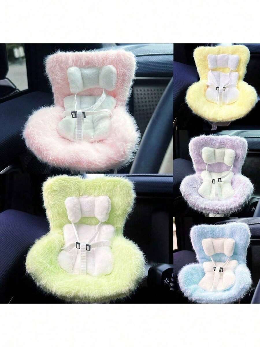 Labubu Car Seat For Dolls With Soft Furry Cushion, Air Vent Clip And ...