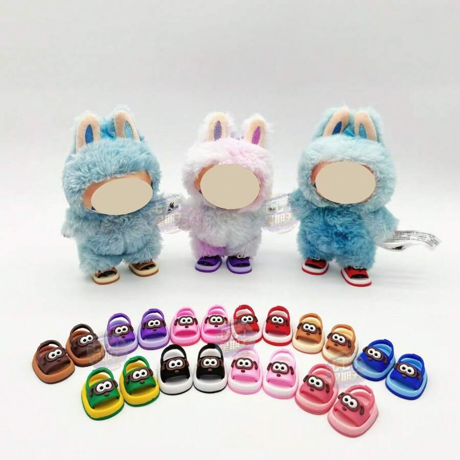 (Shoes Only) 17cm Cartoon Slippers For 6-Inch BJD 15cm Doll Toys ...