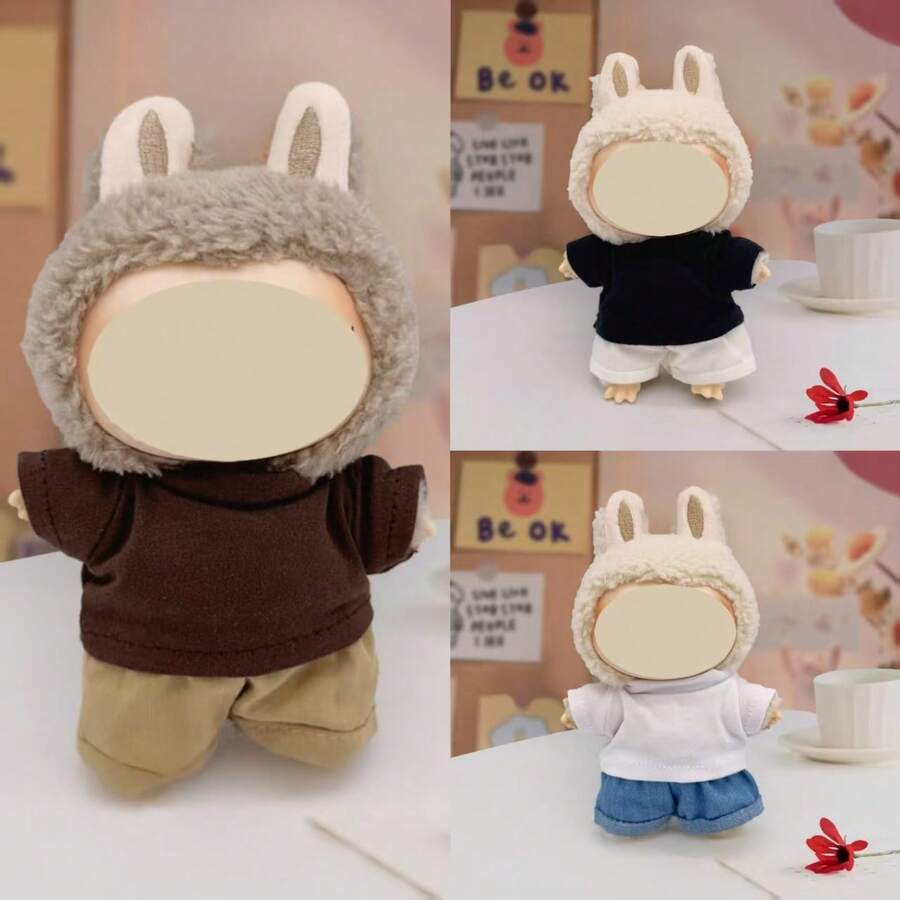 (Clothes Only) 17cm Labobo Cute Ceramic Doll Clothes Set, Sitting Party ...