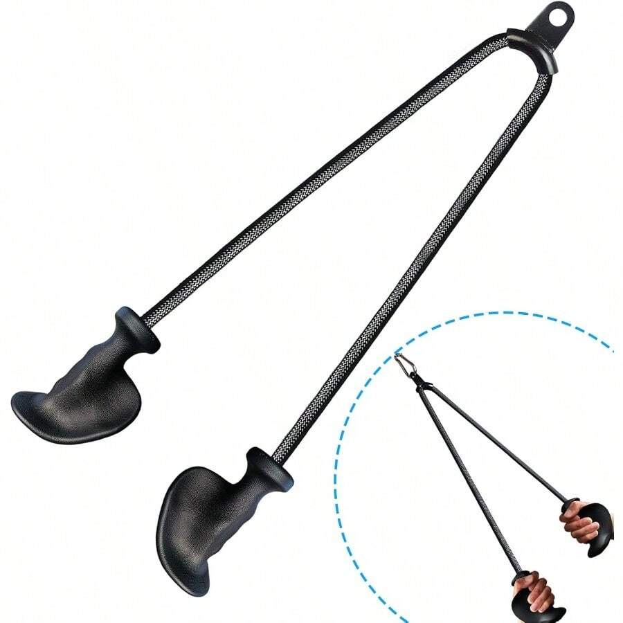 Ergonomic Tricep Rope Pull Down Attachment Gym Cable Attachment Pull ...