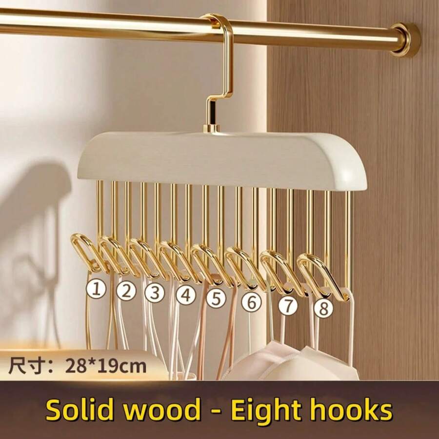 Wooden Sling Hanger Organizer With Multiple Hooks For Underwear Bras ...