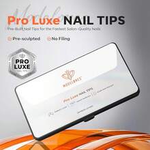 Pro Luxe Instant Nail Apex Tips 15 Sizes, Medium Square Extension Gel ...