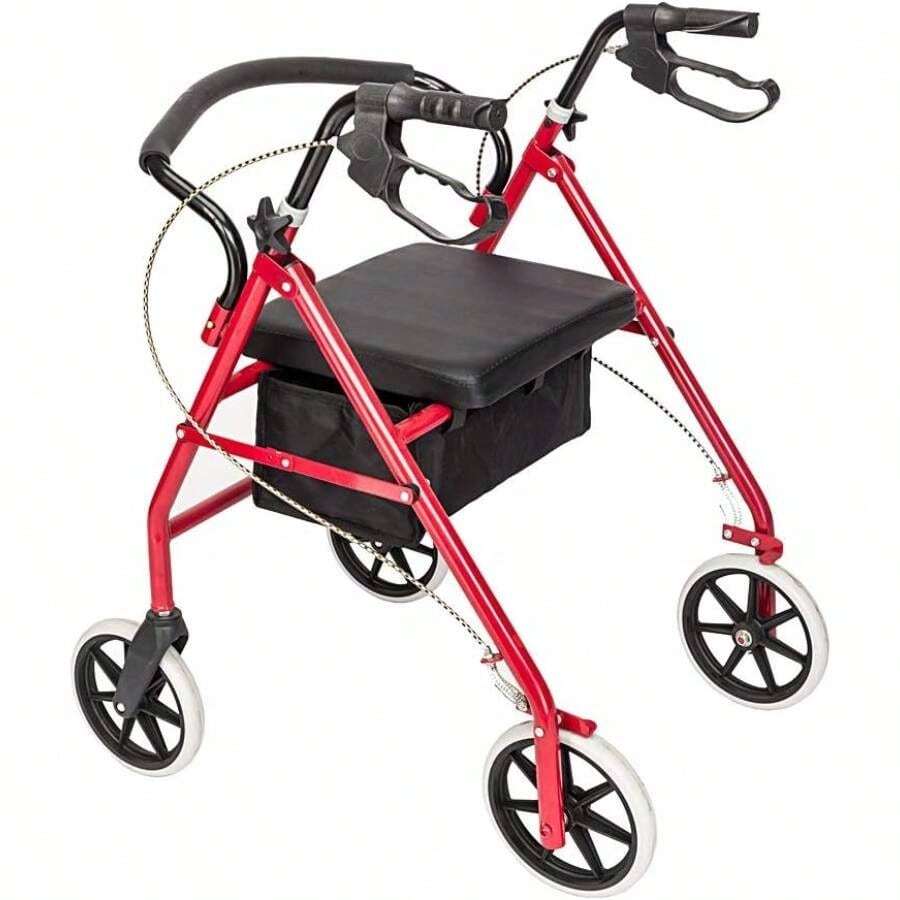 Rollator Walker With Wheels, Folding Mobility Rollator Walker With Seat ...