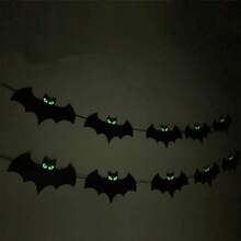 1pc Glow In The Dark Bat Eye Halloween Banner, Suitable For Festivals ...