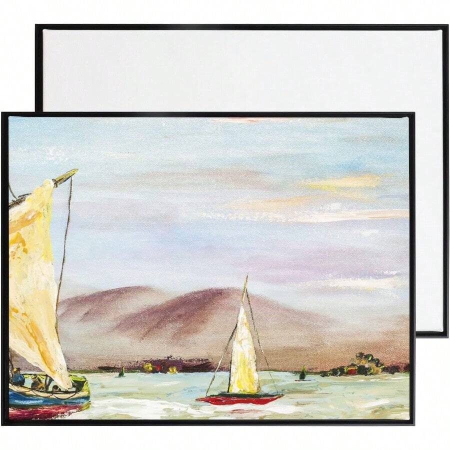 2 Canvas+2Frames 20x24 Aluminum Canvas Frame With 9 10 Thickness Blank ...