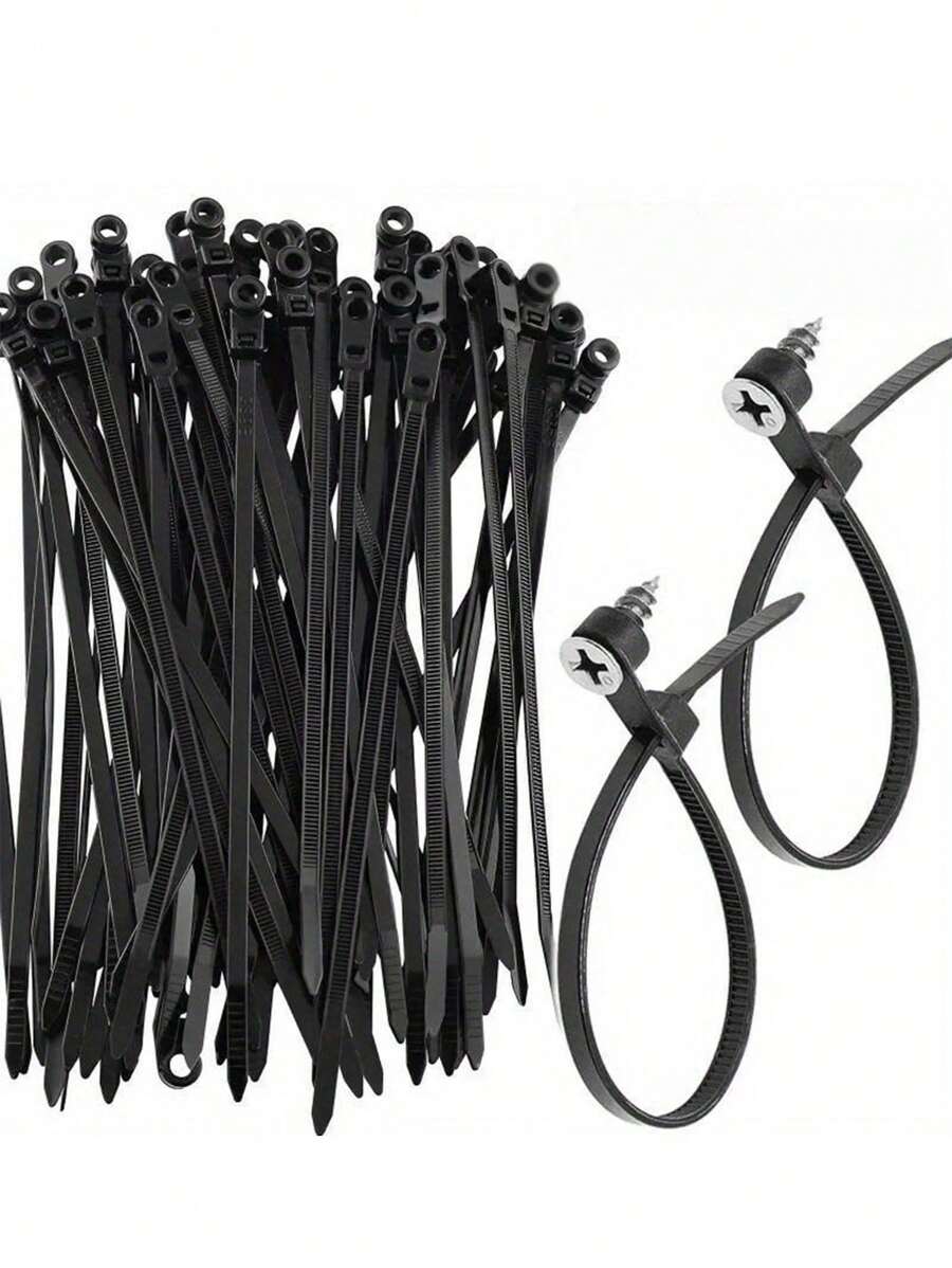20 Pieces/1 Set Premium Nylon Cable Tie Bundle - Self-Locking Ring Wrap ...