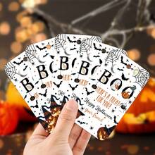 50 Stücke Halloween Anhänger mit angebrachter Schnur, "Happy Boo Day ...