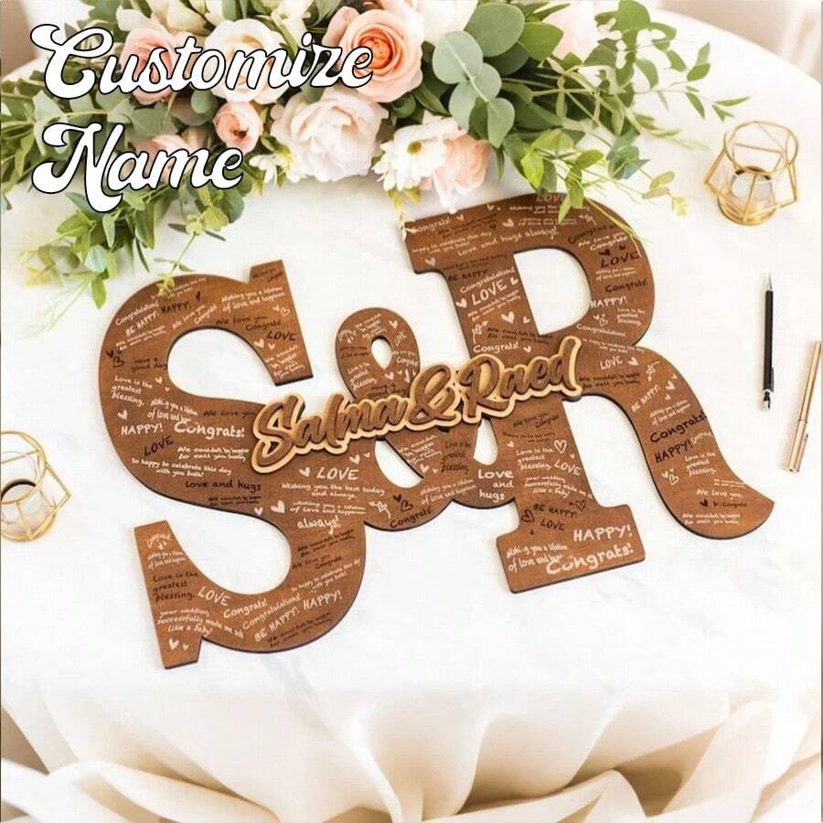 Tablero personalizado para registro de invitados de boda, letrero de ...