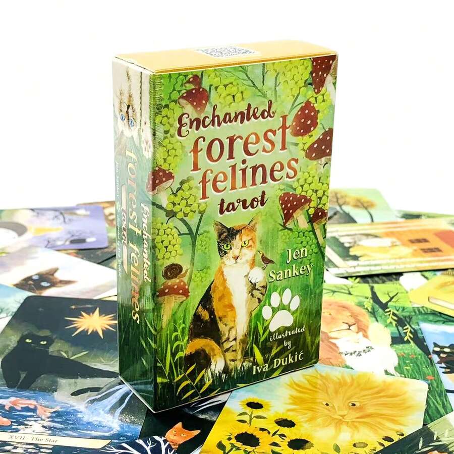 Premium Feline-Inspired Tarot Deck - Illustrated Cards Featuring ...